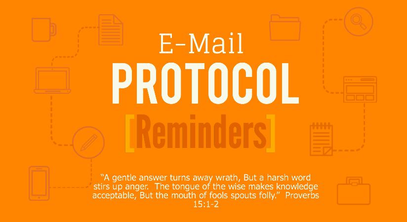 E-Mail Protocol Reminders - Kidmin Science